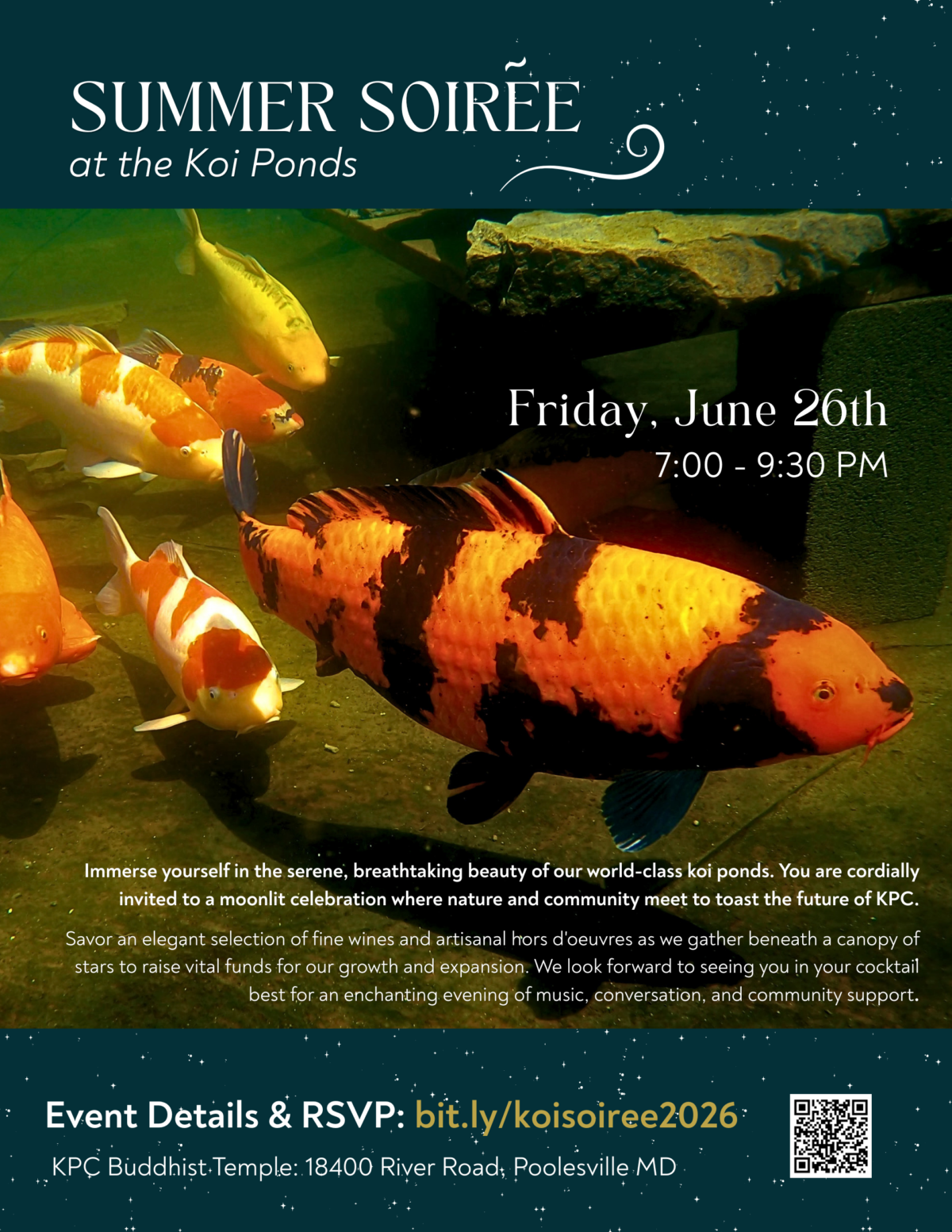 Summer Soiree at the Koi Ponds - Kunzang Palyul Choling